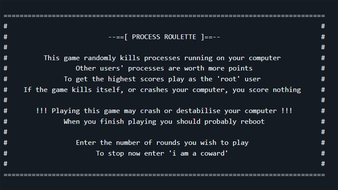 Process Roulette: The Weird PC Game That Tries To Crash Your Computer ...
